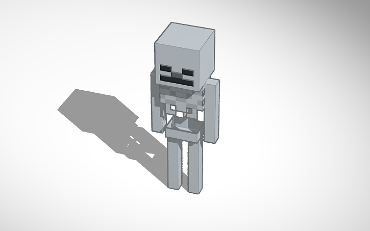 3D design Minecraft Skeleton - Tinkercad