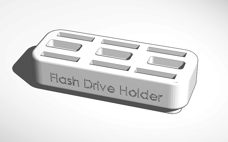 3D design SD Card Holder/ Flash Drive Holder - Tinkercad