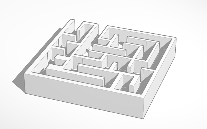 3D design Maze game - Tinkercad
