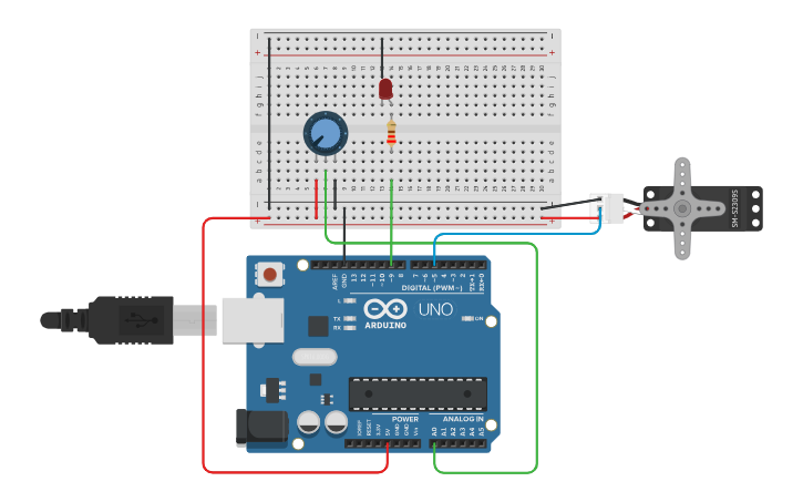 Circuit design 4.3 Lab: Servo Motor Control - Tinkercad Circuit design 4.3 Lab: Servo Motor Control - Tinkercad