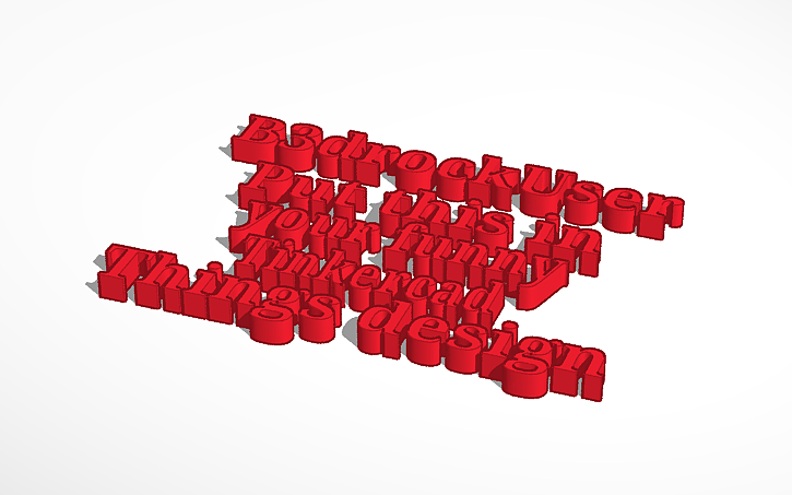 3D design Funny tinkercad thing - Tinkercad