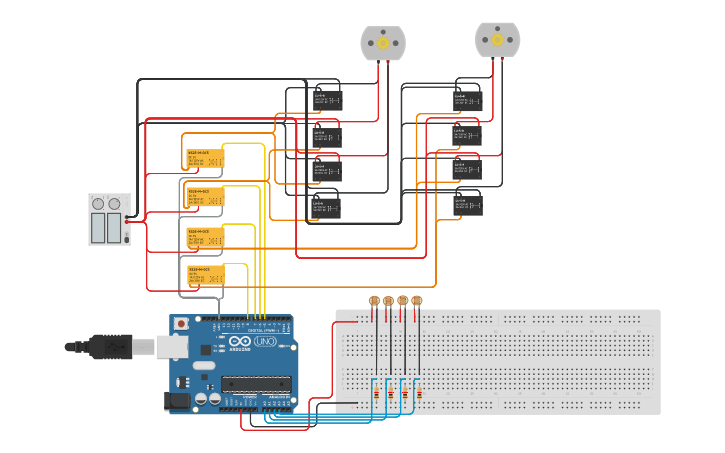 Circuit design Seguidor Solar - Tinkercad