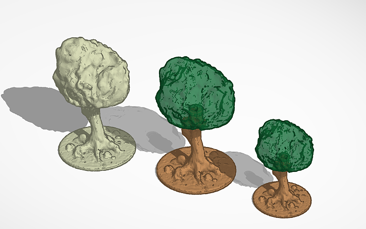 3D design diorama tree - Tinkercad
