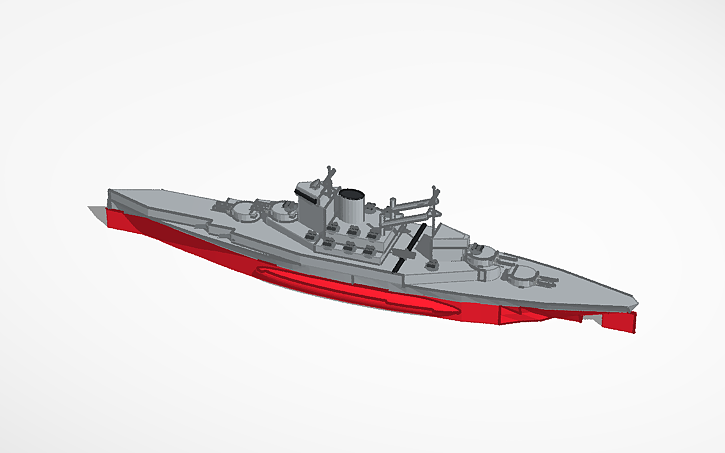 3D design HMS Warspite - Tinkercad