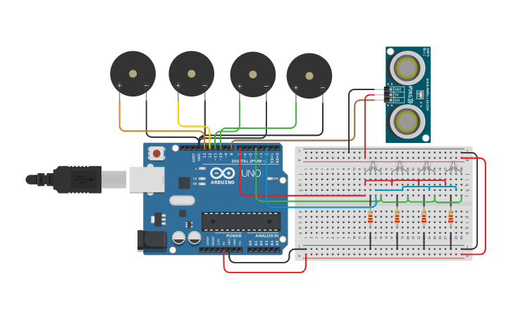 Circuit design Piezo | Tinkercad