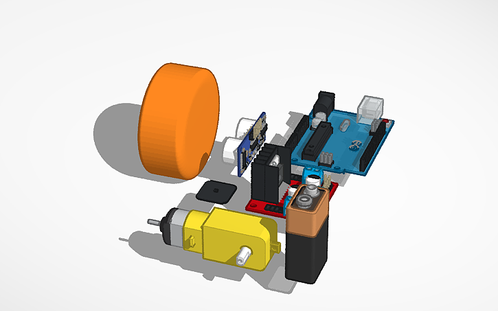 3D design Battle-Bot parts - Tinkercad