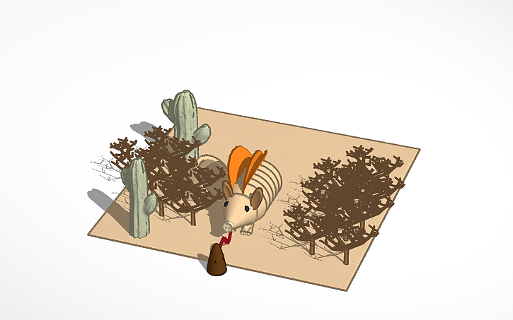 3D design spike armadillo - Tinkercad