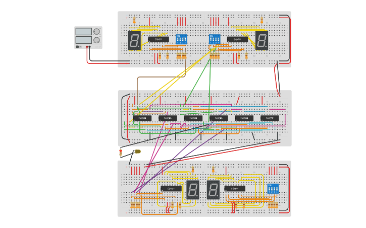 Circuit design Versao 2 módulo | Tinkercad