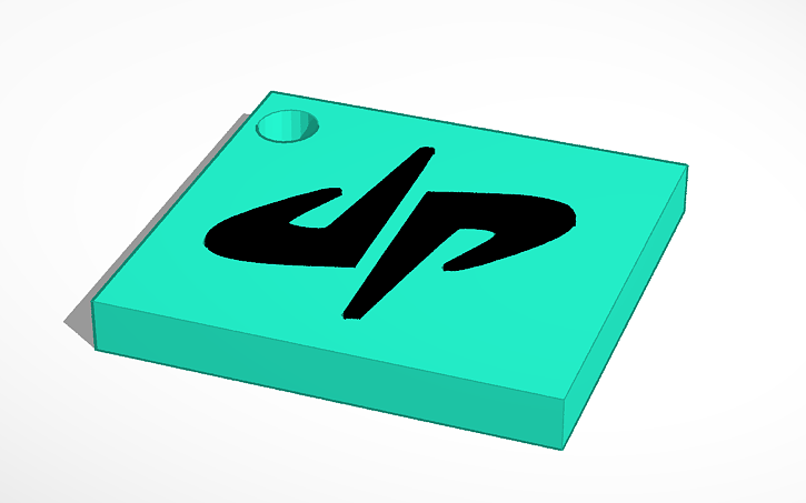 3D design Dude Perfect Keychain - Tinkercad