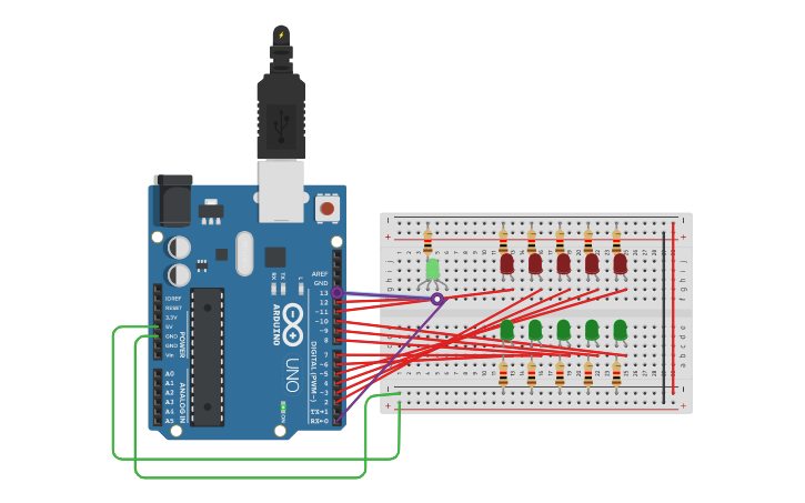 Circuit design Código Morse Fatima Valenzuela | Tinkercad