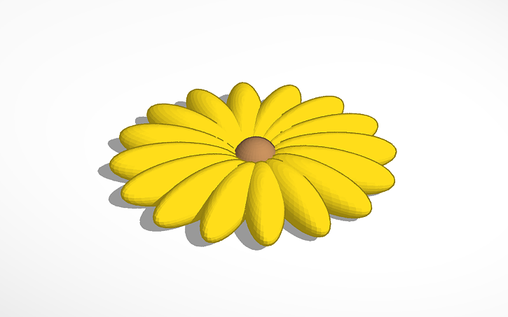 3D design sunflower - Tinkercad