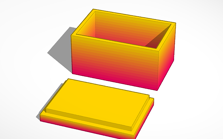 3D design Pink to Yellow Jewelry Box | Tinkercad