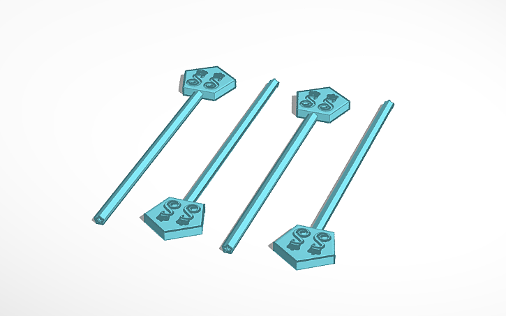 3D design Pentagon Cocktail Stick SS - Tinkercad