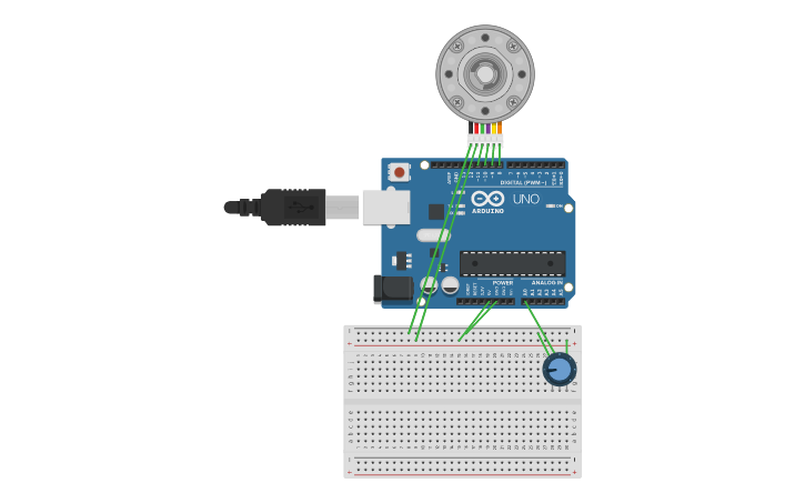 Circuit design Copy of stepper motor - Tinkercad