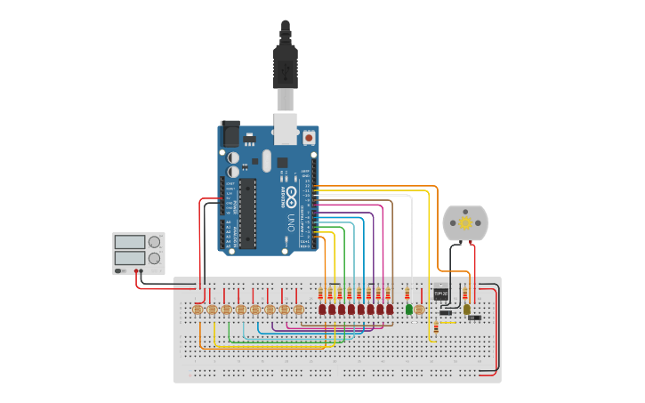 Circuit design BizPunchCardReader | Tinkercad