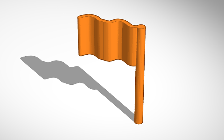 3D design flag - Tinkercad