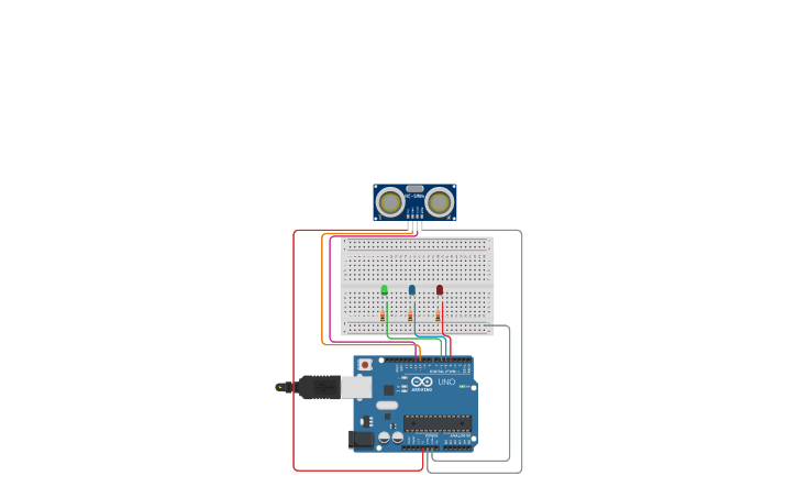 Circuit design Wiring Water Level Sensor with Arduino - Tinkercad