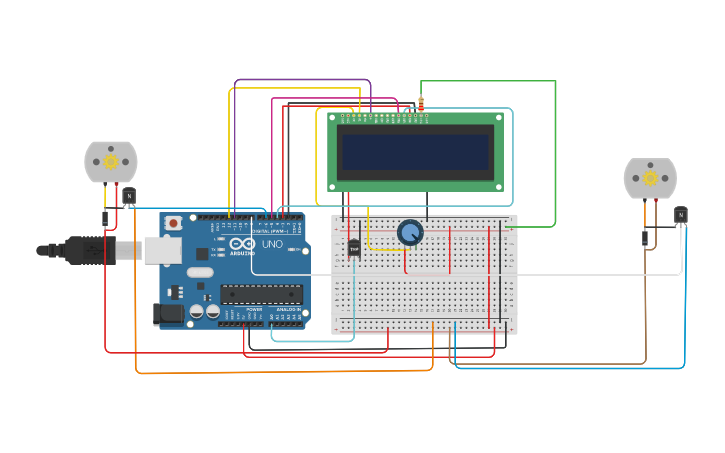 Circuit design EENG 3308 - HVAC System - Tinkercad