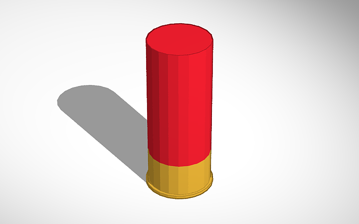 3D design 12 Gauge Ammunition - Tinkercad