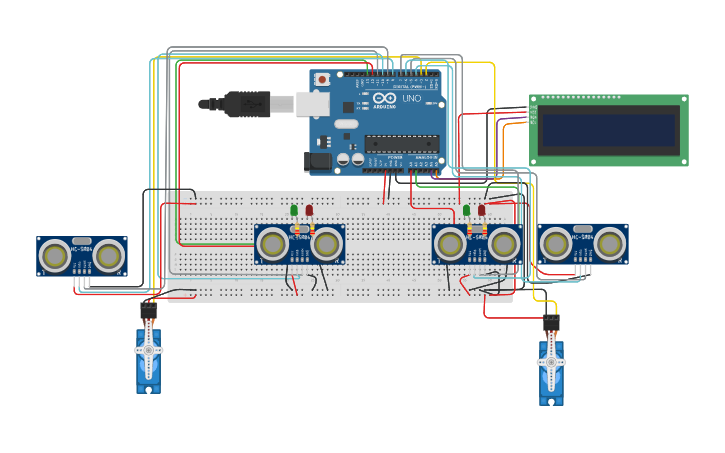 Circuit design Parking tecno - Tinkercad