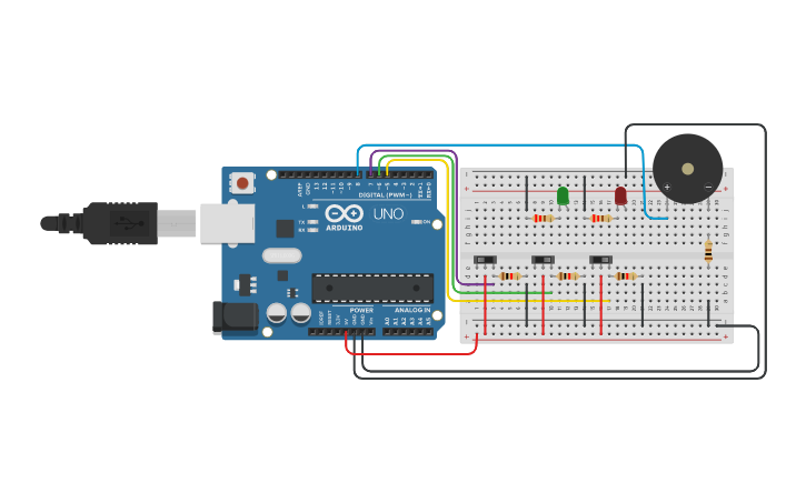 Circuit design voting system - Tinkercad