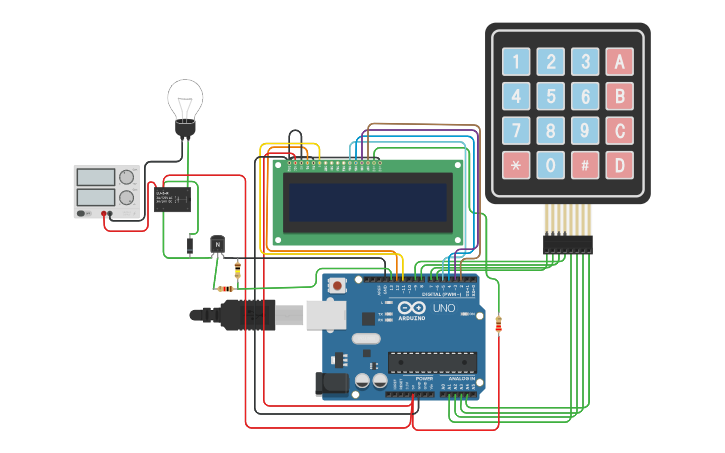 Circuit Design Password Based Control Circuit Tinkercad