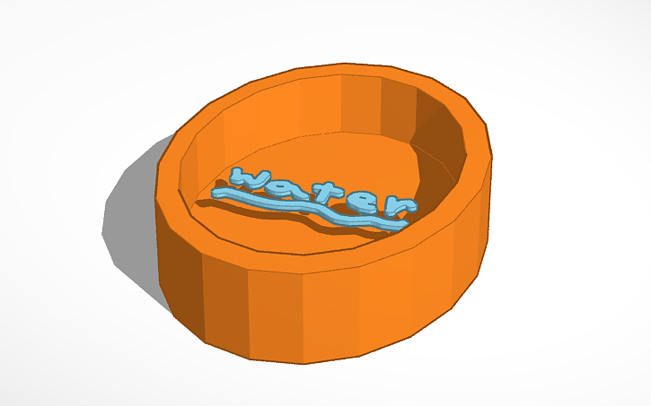 3D design Water Container - Tinkercad
