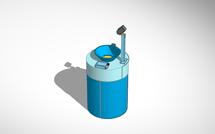 3D design AI Trash Can - Tinkercad