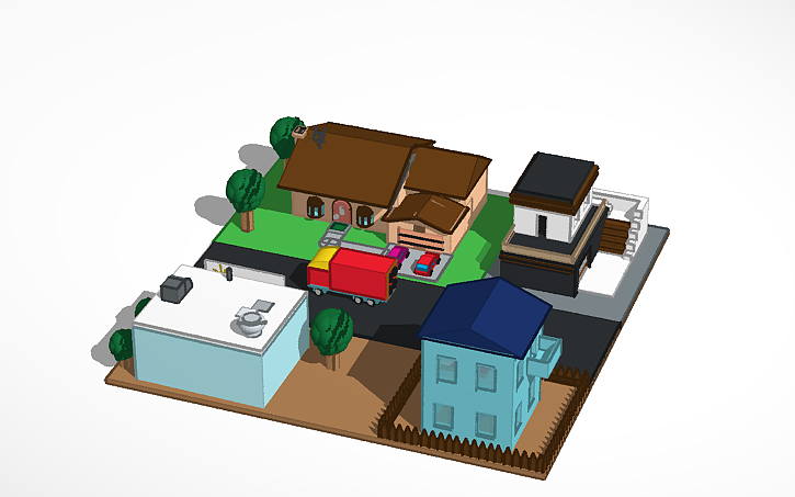 3D design mini City - Tinkercad