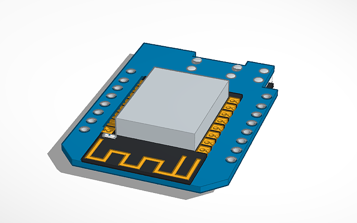 3D design WeMos D1 mini - Tinkercad