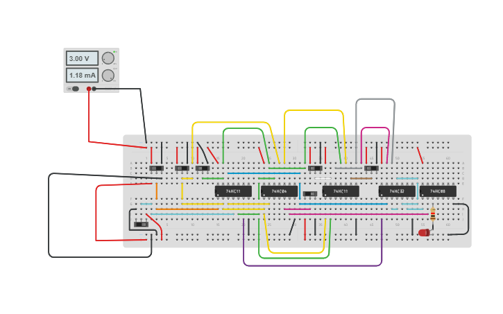 Circuit design Lab_3 4x1 MUX | Tinkercad