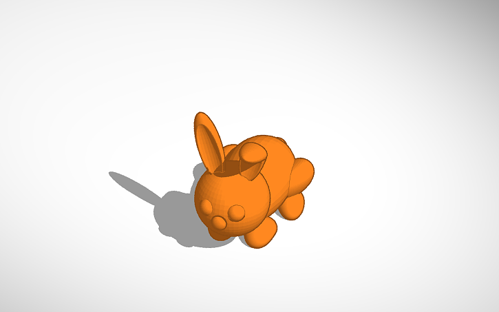 3D design Realistic Rabbit - Tinkercad