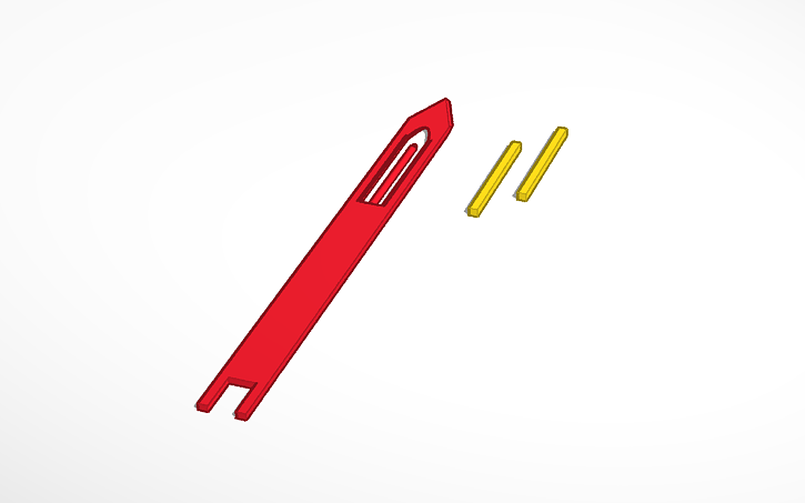 3D design Netting Needle (slim) - Tinkercad