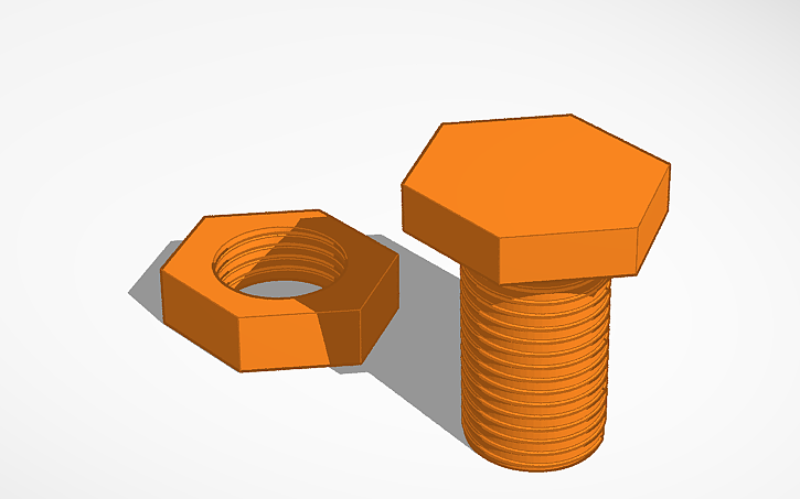 3D design screw - Tinkercad