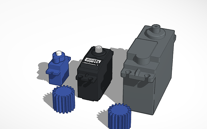 3D design Servos - Tinkercad