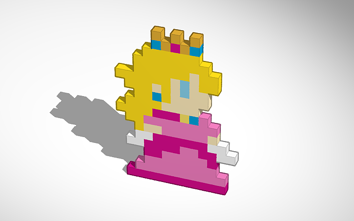 3D design Princess Peach - Tinkercad