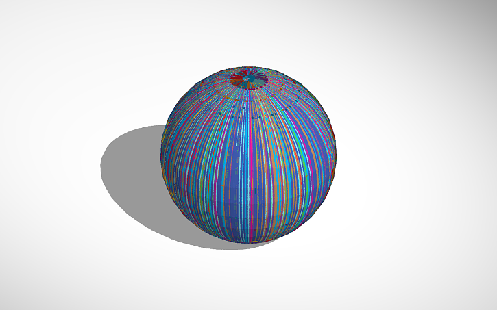 3D design rainbow ball - Tinkercad