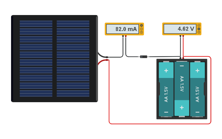 Circuit design Cargador solar básico - Tinkercad