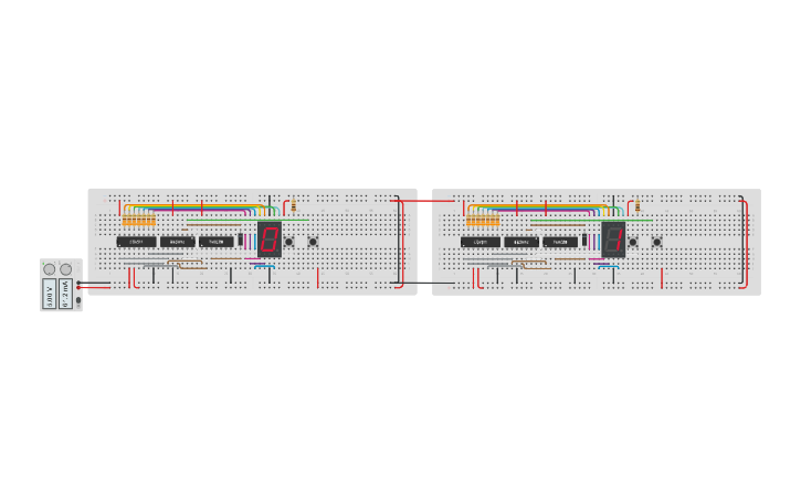 Circuit design SCOREBOARD - Tinkercad