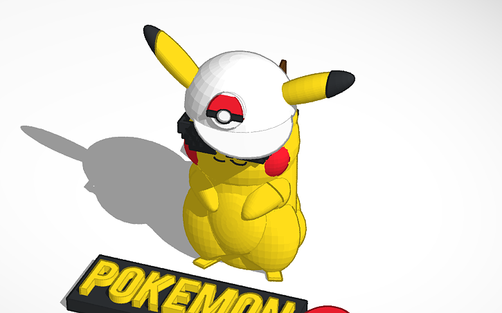 3D design MLG Pikachu - Tinkercad
