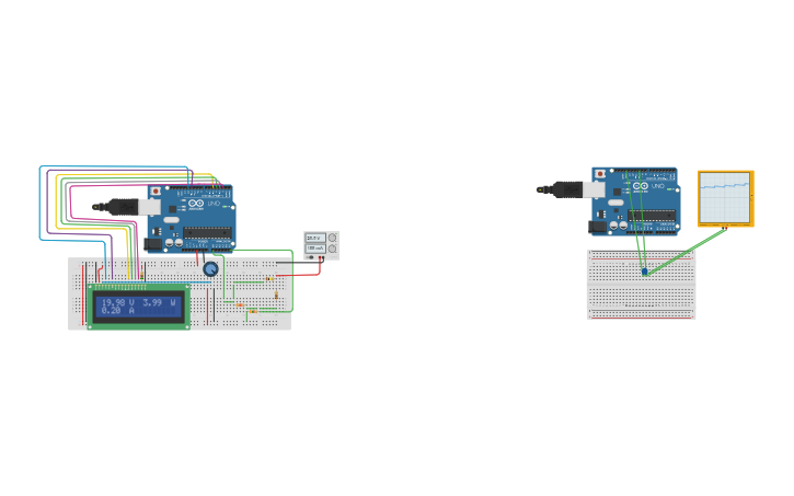 Circuit design Multimetro Arduino - Tinkercad