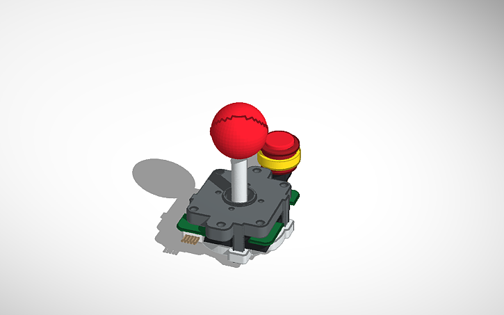3D design Sanwa Joystick Model - Tinkercad