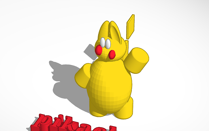 3D design pikachu | Tinkercad