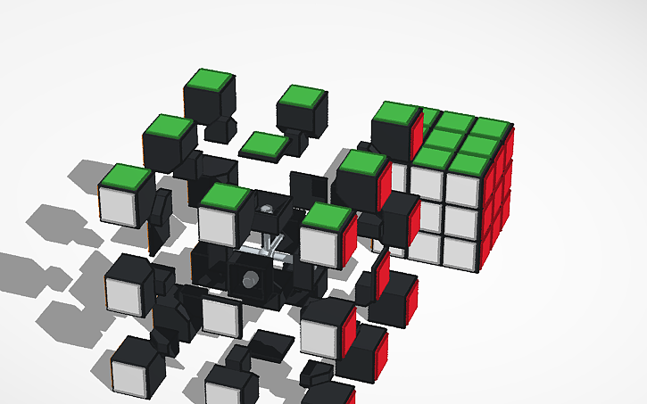 3D design 3x3x3 rubik's cube - Tinkercad