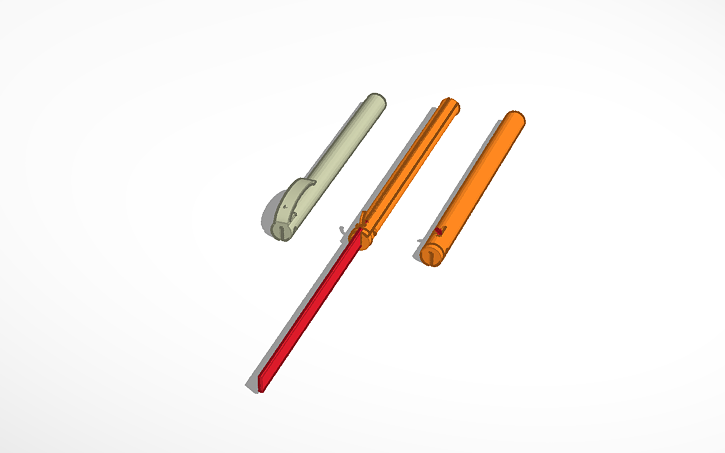 3D design folding dagger - Tinkercad