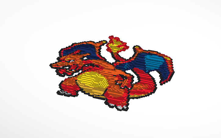 3D design charizard - Tinkercad