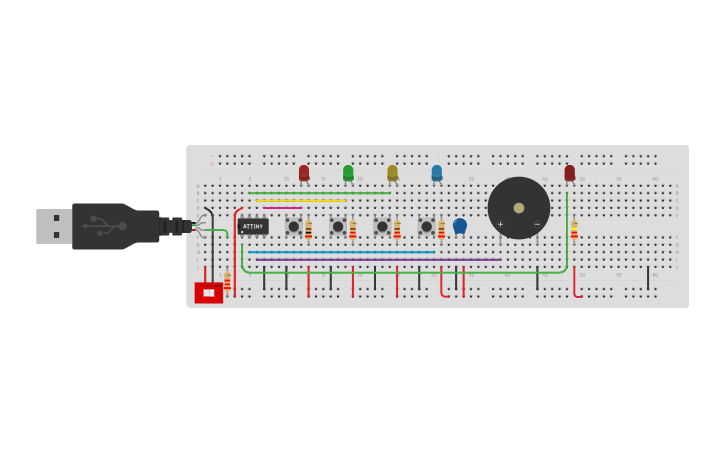 Circuit design music player - Tinkercad
