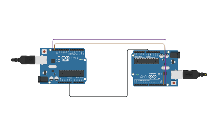 Circuit design i2c 2 arduina - Tinkercad