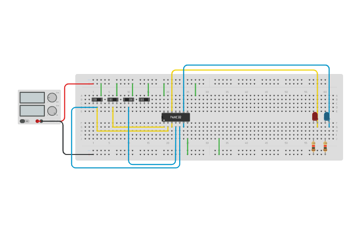Circuit design 4:2 ENCODER - Tinkercad