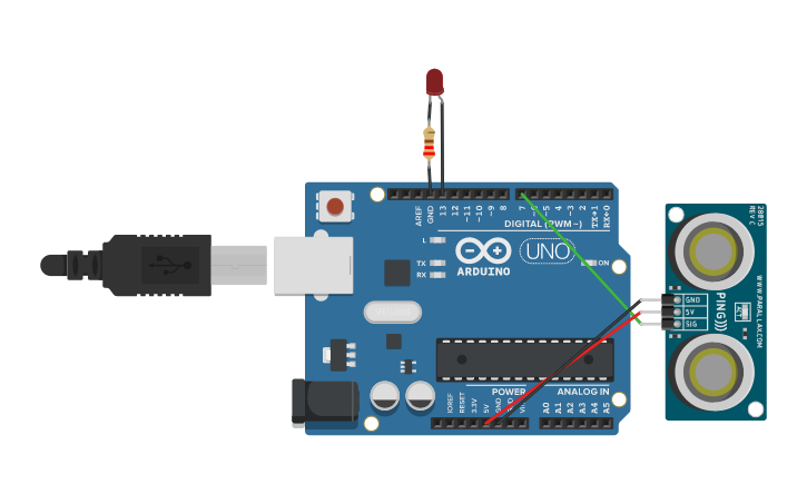 Circuit design SENSOR DE MOVIMIENTO - Tinkercad